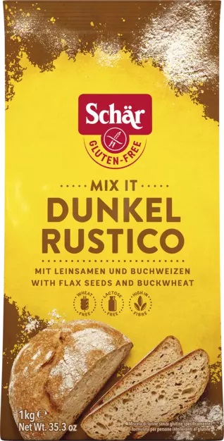 Farina Rustica Senza Glutine Mix IT Dunkel Rustico - Schär | Schaer ...
